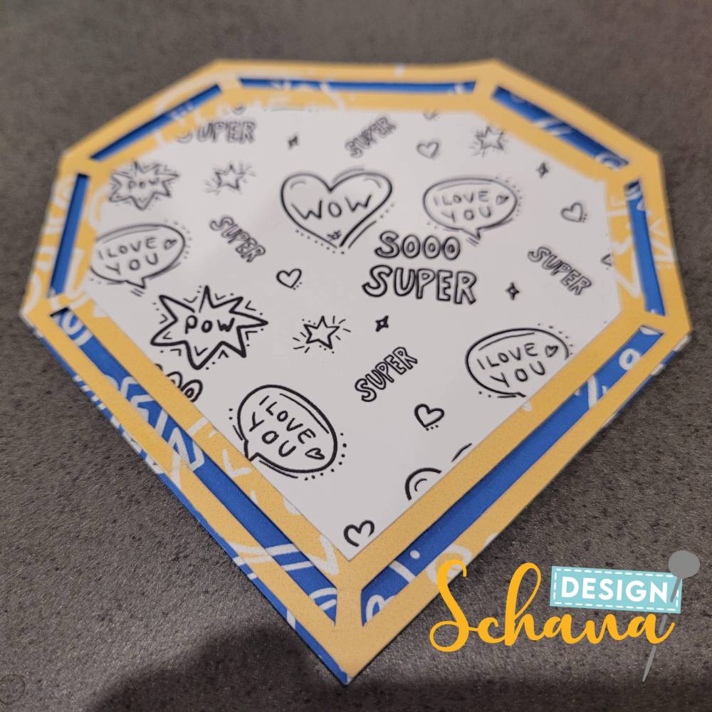 Klappkarte Diamant Plotterdatei SVG