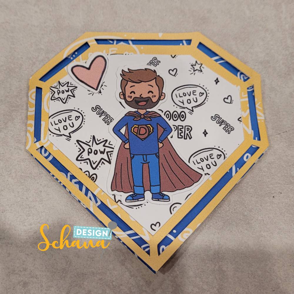 Klappkarte Diamant Plotterdatei SVG