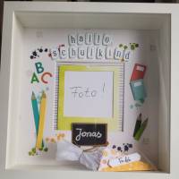 3D Bilderrahmen als Geldgeschenk zur Einschulung, Schulanfang,