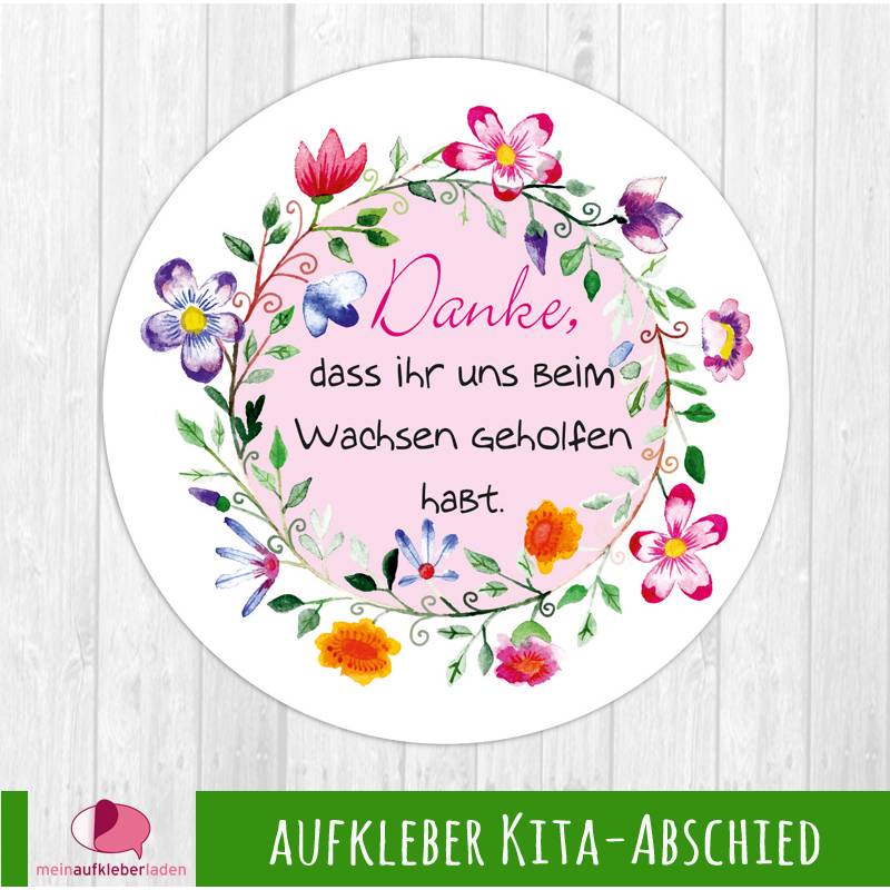 Aufkleber Kindergarten Abschied | Danke, dass ihr uns beim