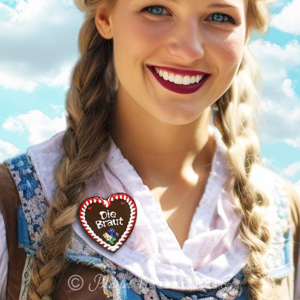 Anstecker personalisiert Lebkuchenherz Junggesellenabschied JGA