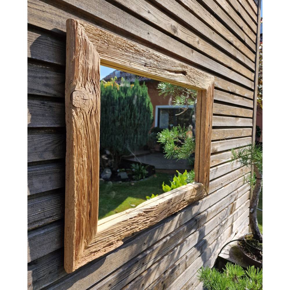 Altholz Spiegel Loftspiegel Schminkspiegel S1909 aus