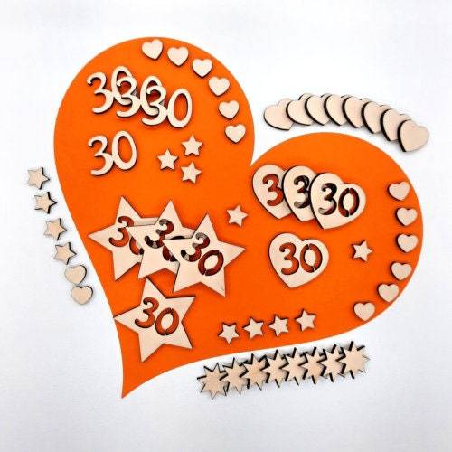 Streudeko 30 Geburtstag Tischstreu Deko Holz Jubiläum zum