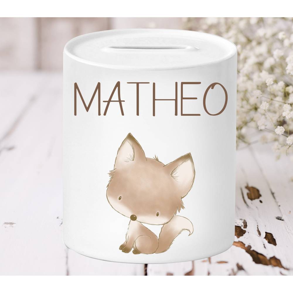 Geschenk personalisierte Spardose mit Namen, Kinderspardose