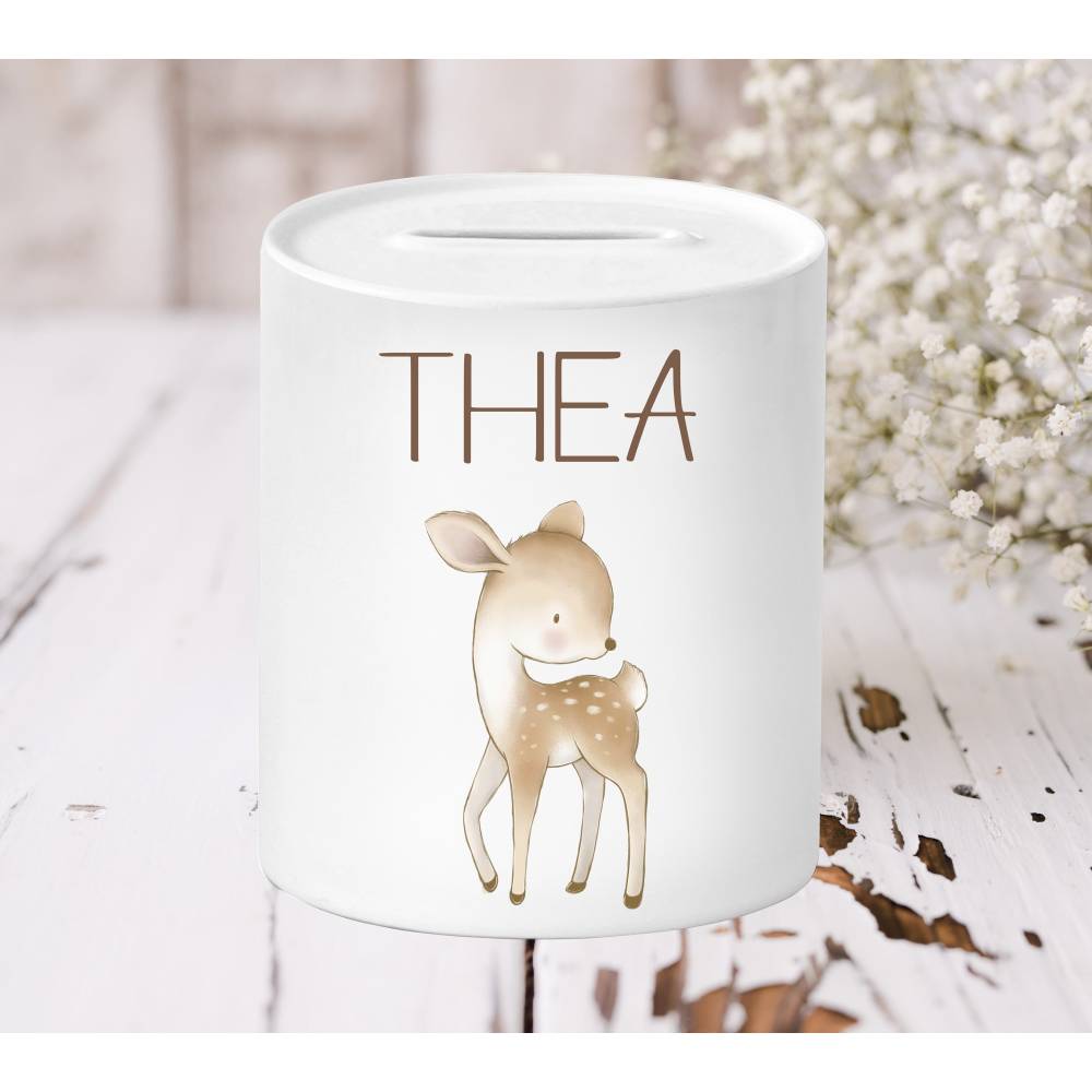 Geschenk personalisierte Spardose mit Namen, Kinderspardose