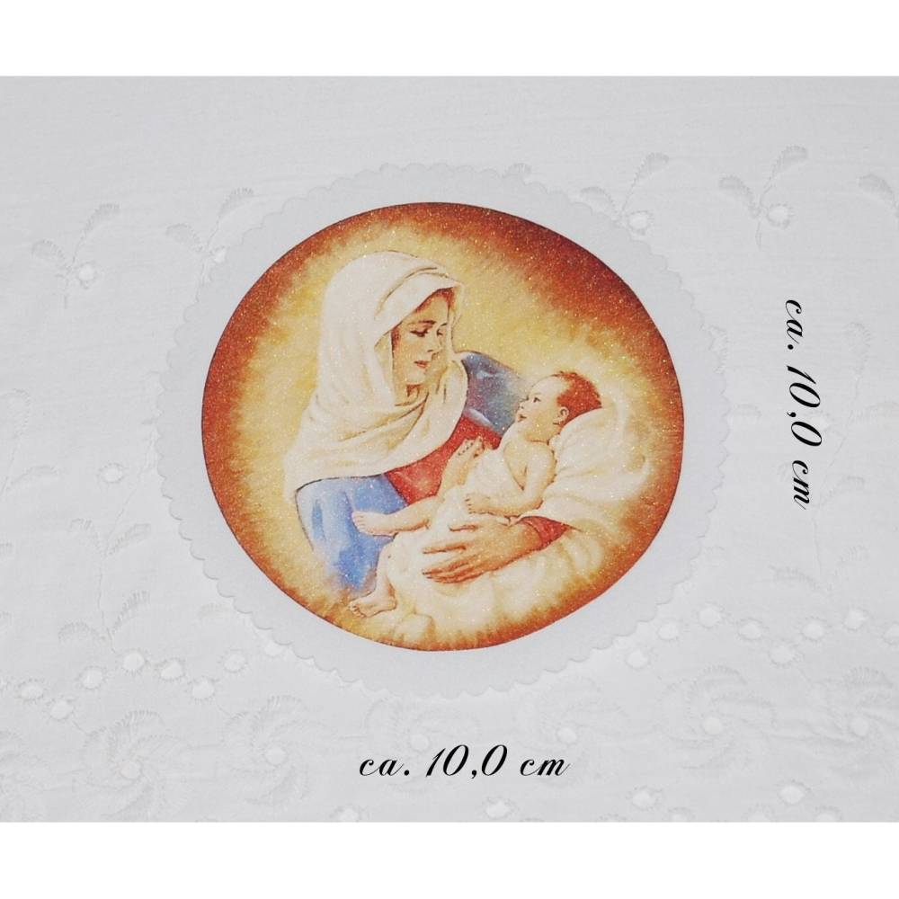 Stoffbild Patches Applikation Aufnäher Maria Jesus Madonna