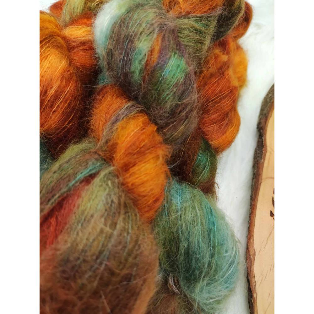 Handgefärbte Wolle Alpaka Suri