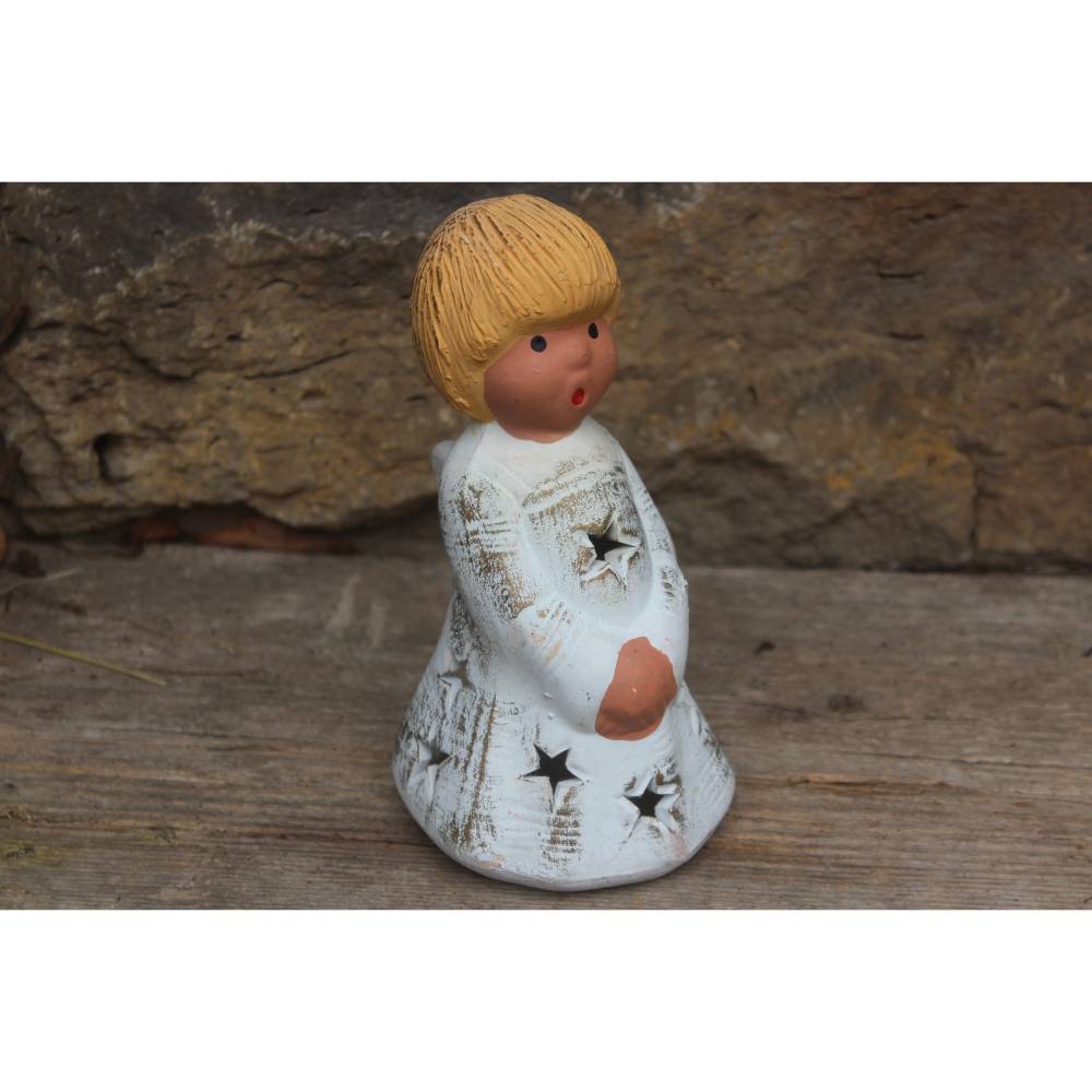 Singer Engel Jullar Teelichthalter Weihnachtsdeko BOHO 70er 80er Jahre