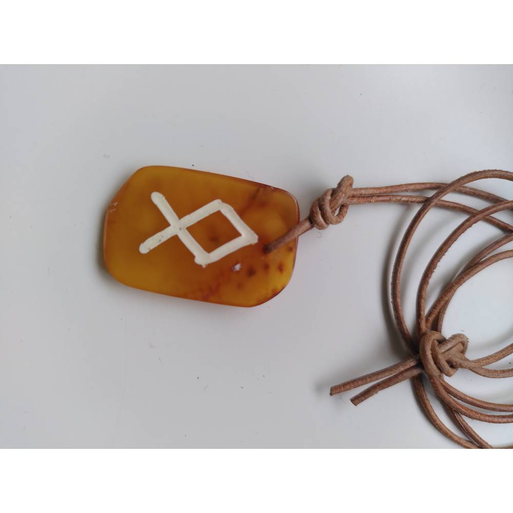 Wikinger Amulett Rune Othila Bernstein