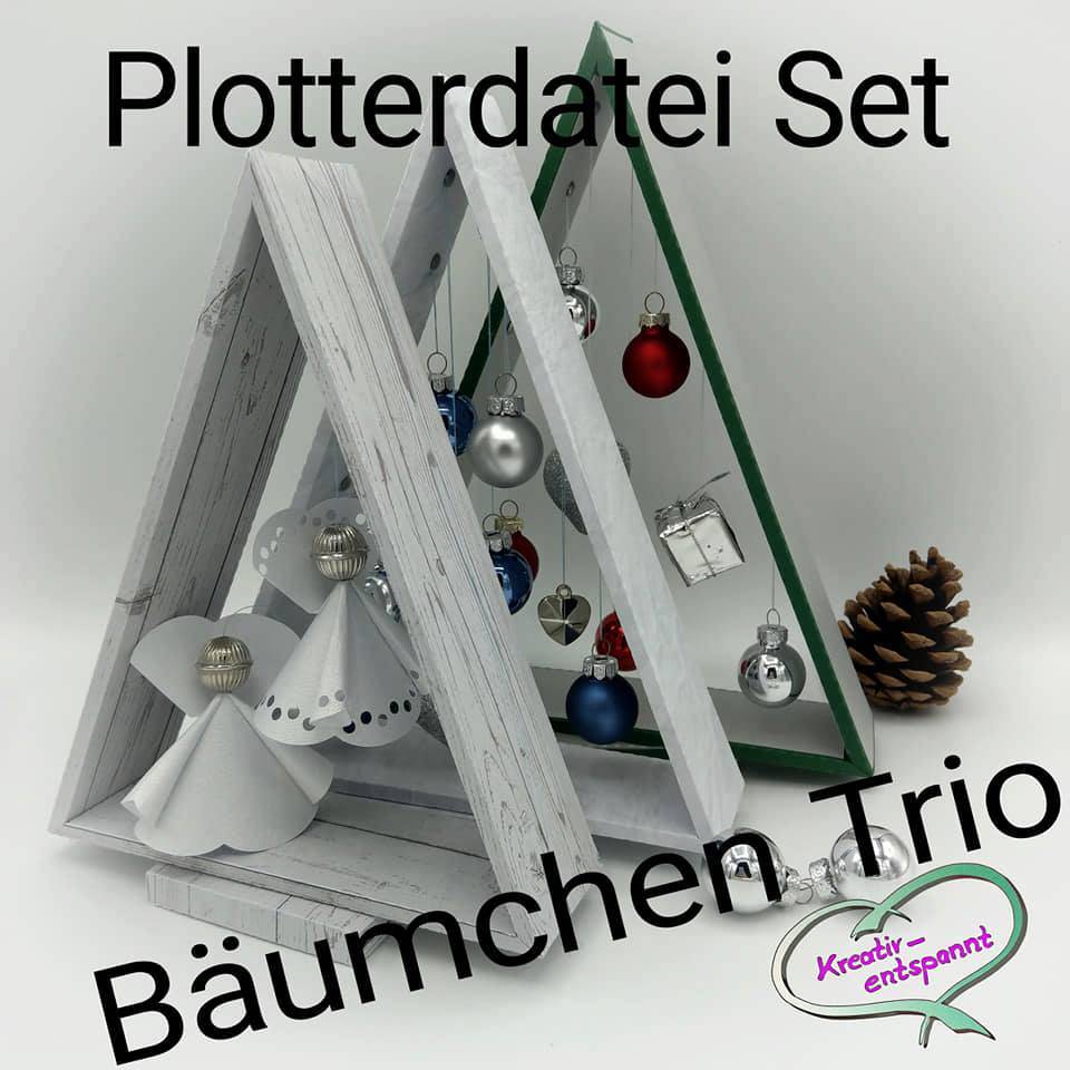 Plotterdatei Bäumchen Trio