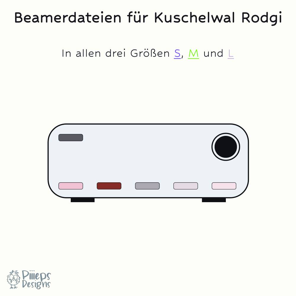 Beamerdateien für Kuschelwal Rodgi in 3 Größen