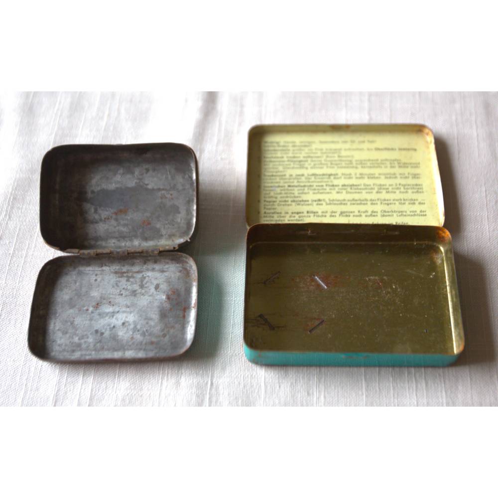 2 Vintage Blechdosen Flickzeug Fahrrad Auto