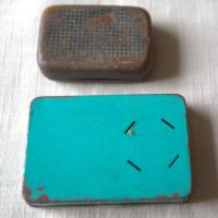 2 Vintage Blechdosen Flickzeug Fahrrad Auto