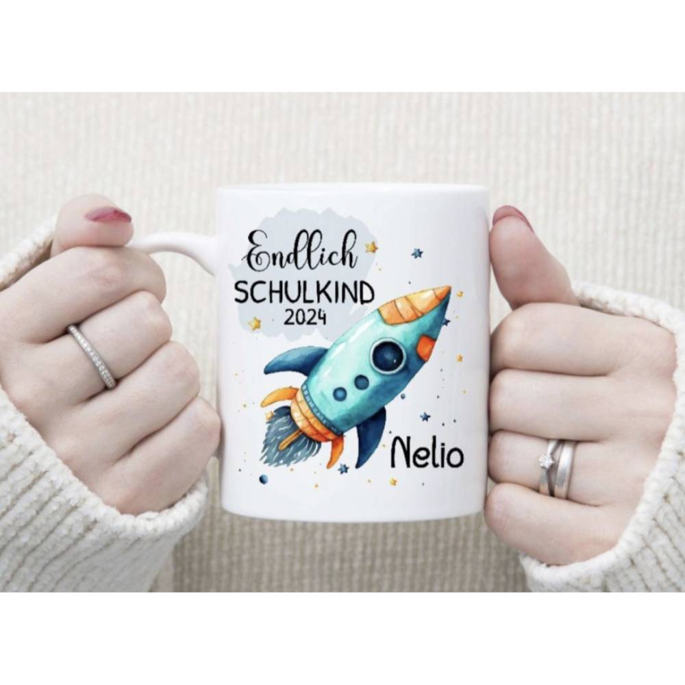 Tasse Schulkind mit Namen personalisiert Geschenk Einschulung
