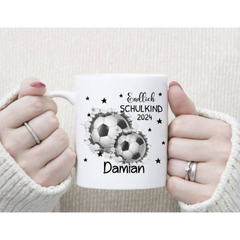 Tasse Schulkind mit Namen Einhorn Mädchen personalisiert Geschenk Einschulung Schulstart