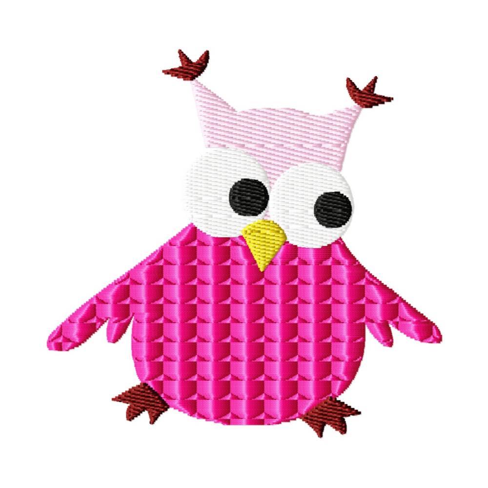 Stickdatei Eulenglück, Eule Rahmen ab 10 cm x 10 cm