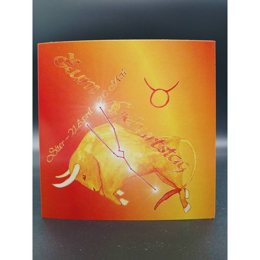 Klappkarte Sternzeichen Stier