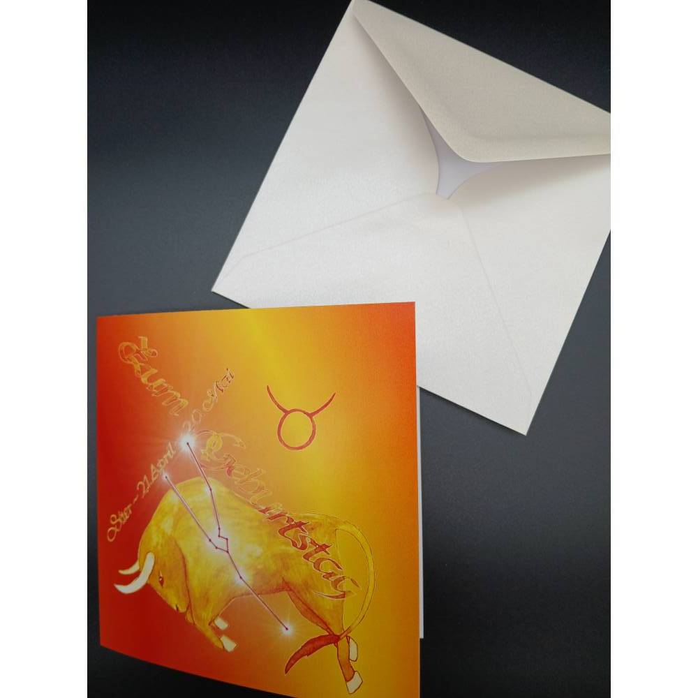 Klappkarte Sternzeichen Stier