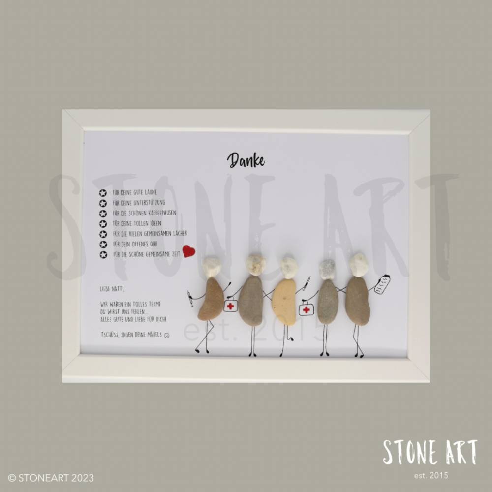 Steinbild "Danke" Kollegen Kollegin Krankenschwestern Geschenk