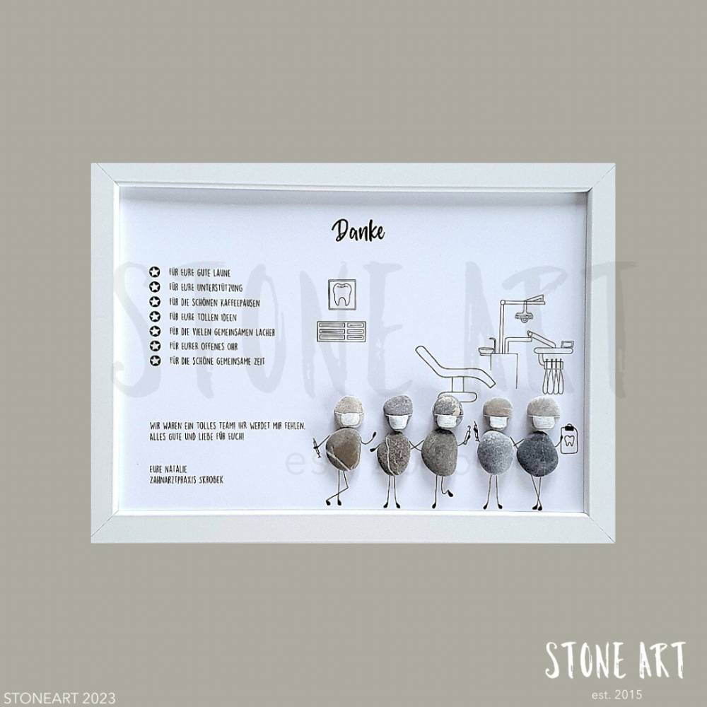 Steinbild "Danke" Kollegen Kollegin Geschenk zur Rente