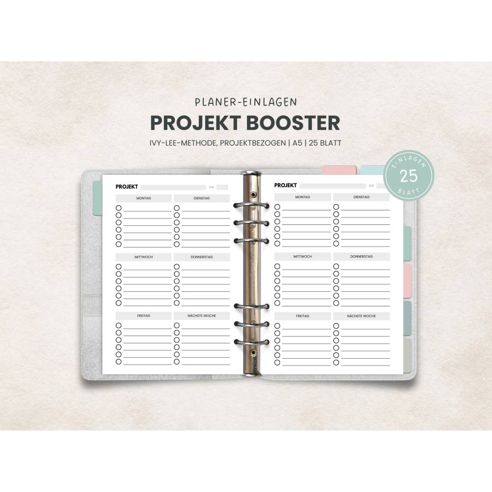 Projekt To-Do-Liste A5 | 25 Blatt | Ivy-Lee-Methode für effektive ...
