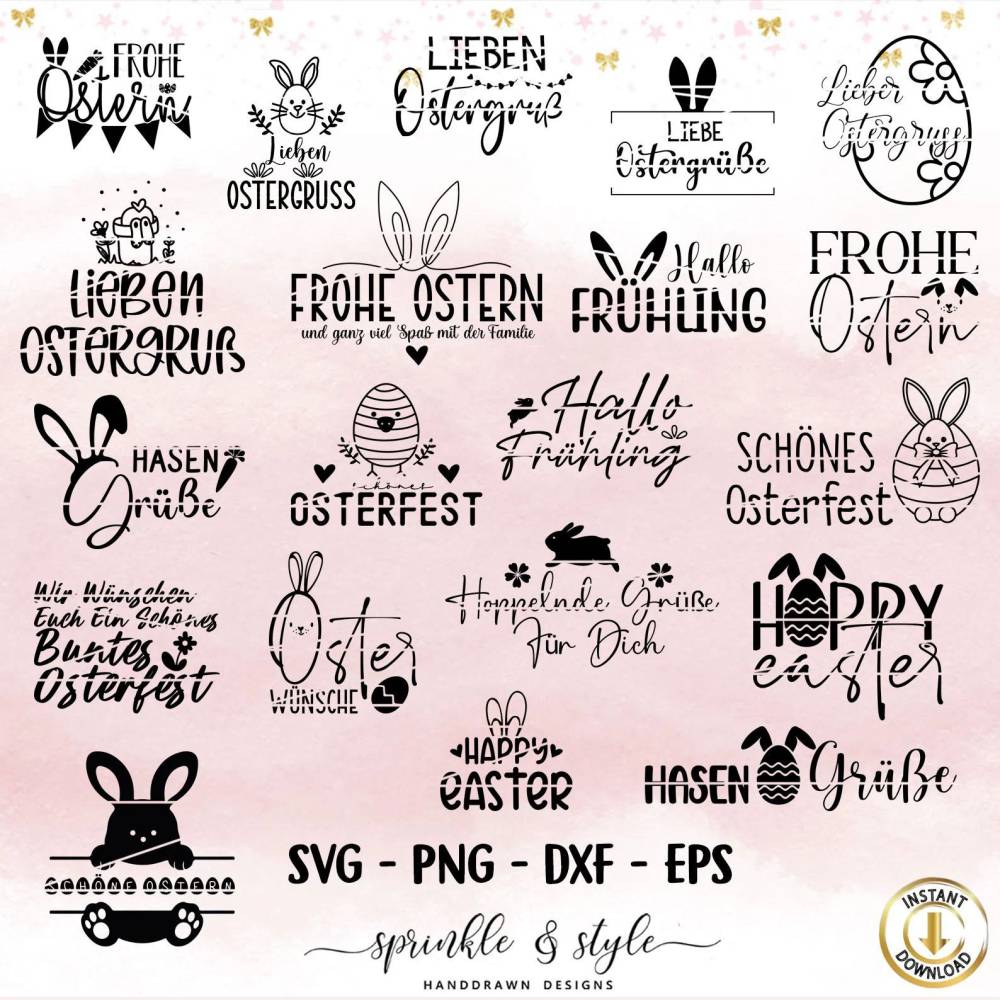 Plotterdatei Ostern, Frohe Ostern, Laserdatei Ostern, Cricut,