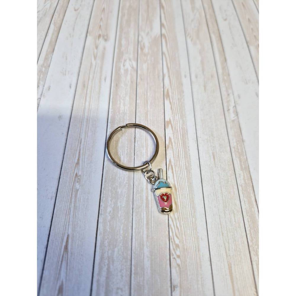 Schlüsselanhänger Milkshake Schlüsselring mit Anhänger Keyring