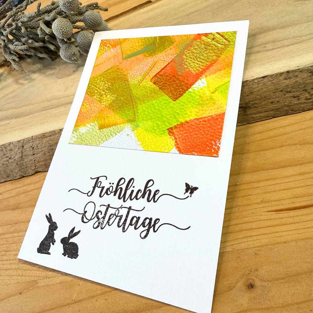Original Osterkarte mit süßen Häschen. Perfekt für liebe