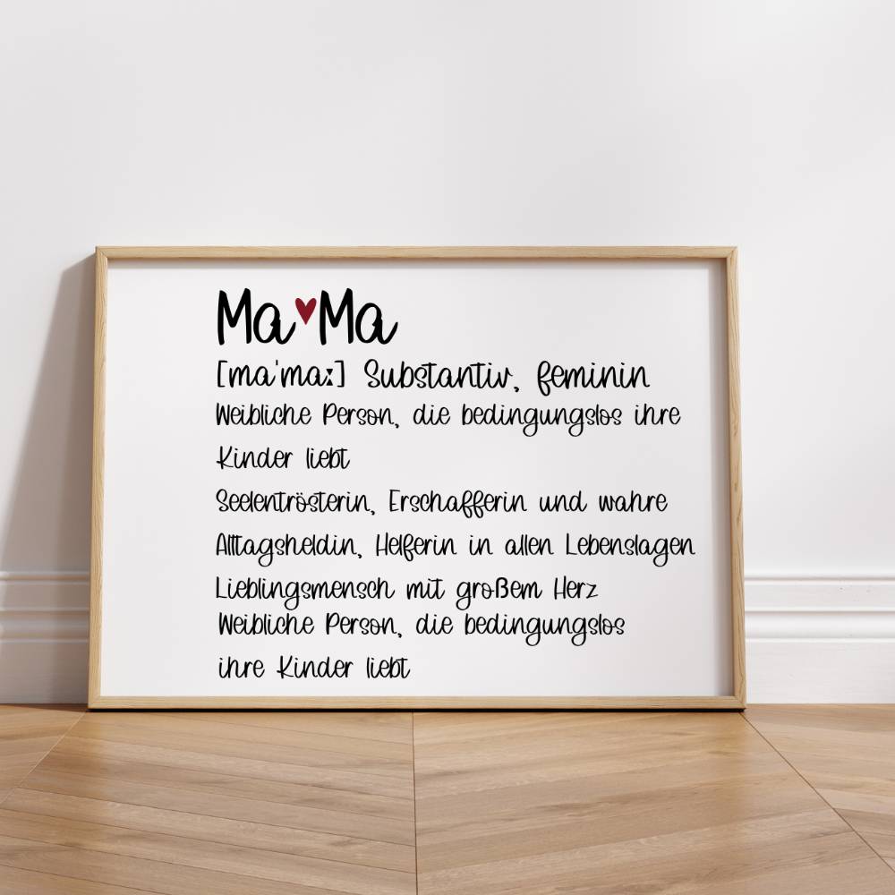 Plotterdatei „Mama Definition“ – SVG, PNG, PDF