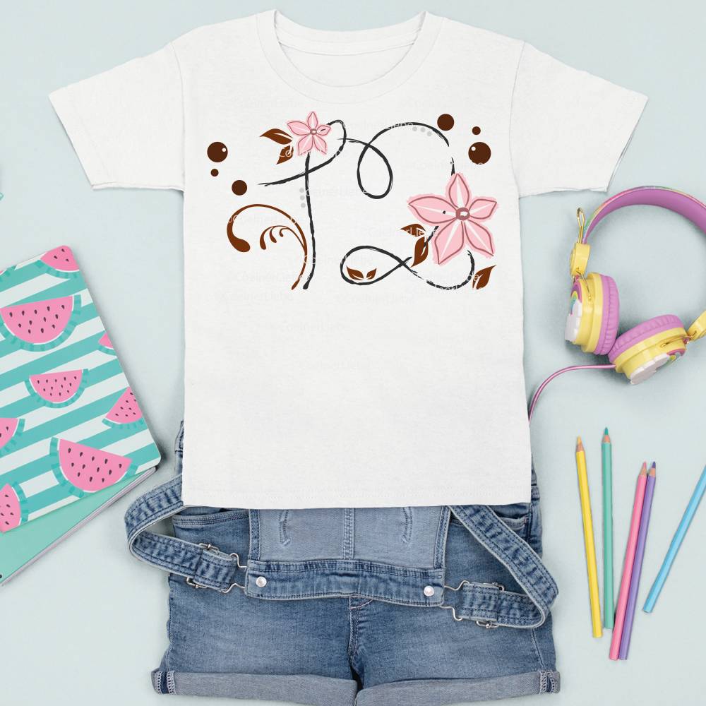 Plottdesign Geburtstagsblume - Zahl 12 (Serie 8)