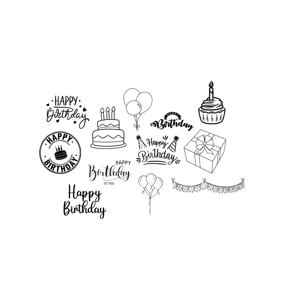 Happy Birthday Bundle PNG SVG Datei - Download Plotterdatei - svg png Datei - Geschenkidee Gift ...