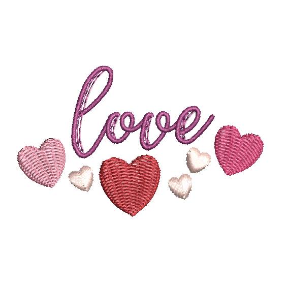 Stickdatei Herzen love