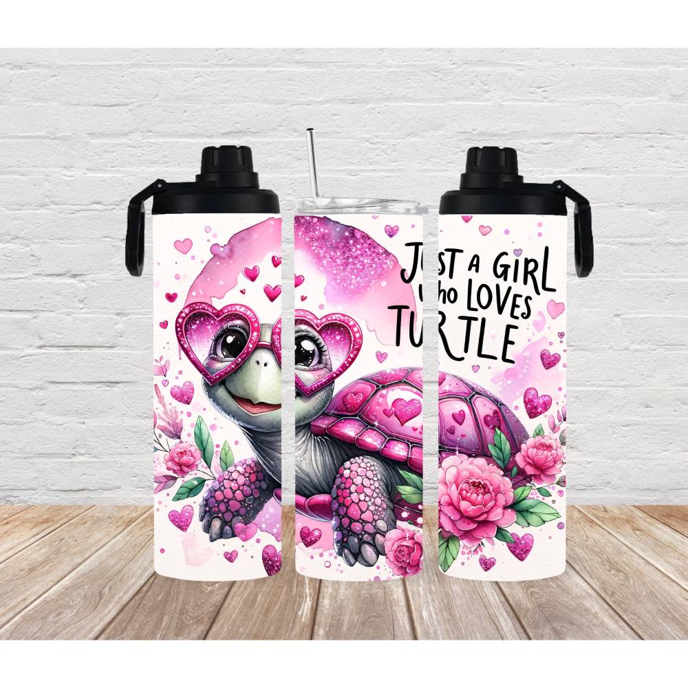 Thermobecher 590ml "Girl loves Turtle"
