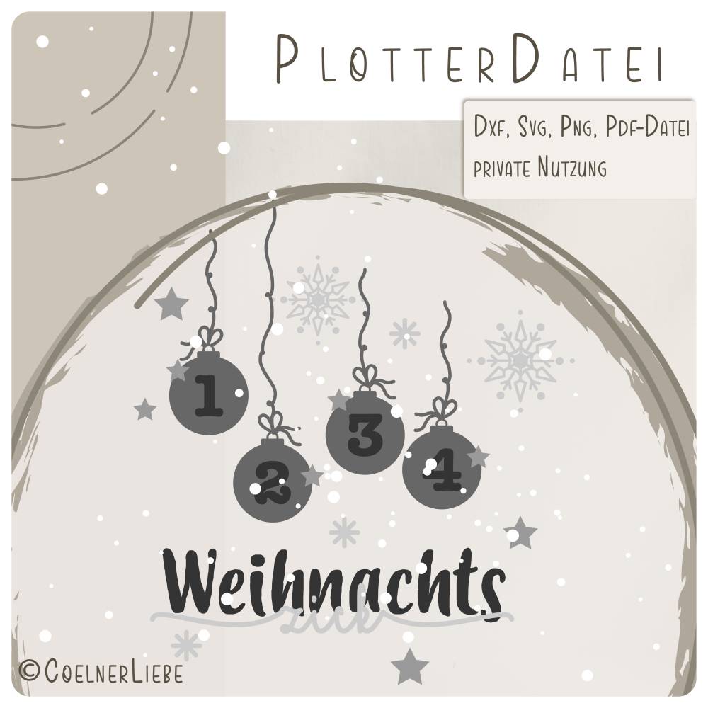 Plotterdatei Weihnachtszick – Kölsche Weihnachtsdeko für Advent & Bastelprojekte