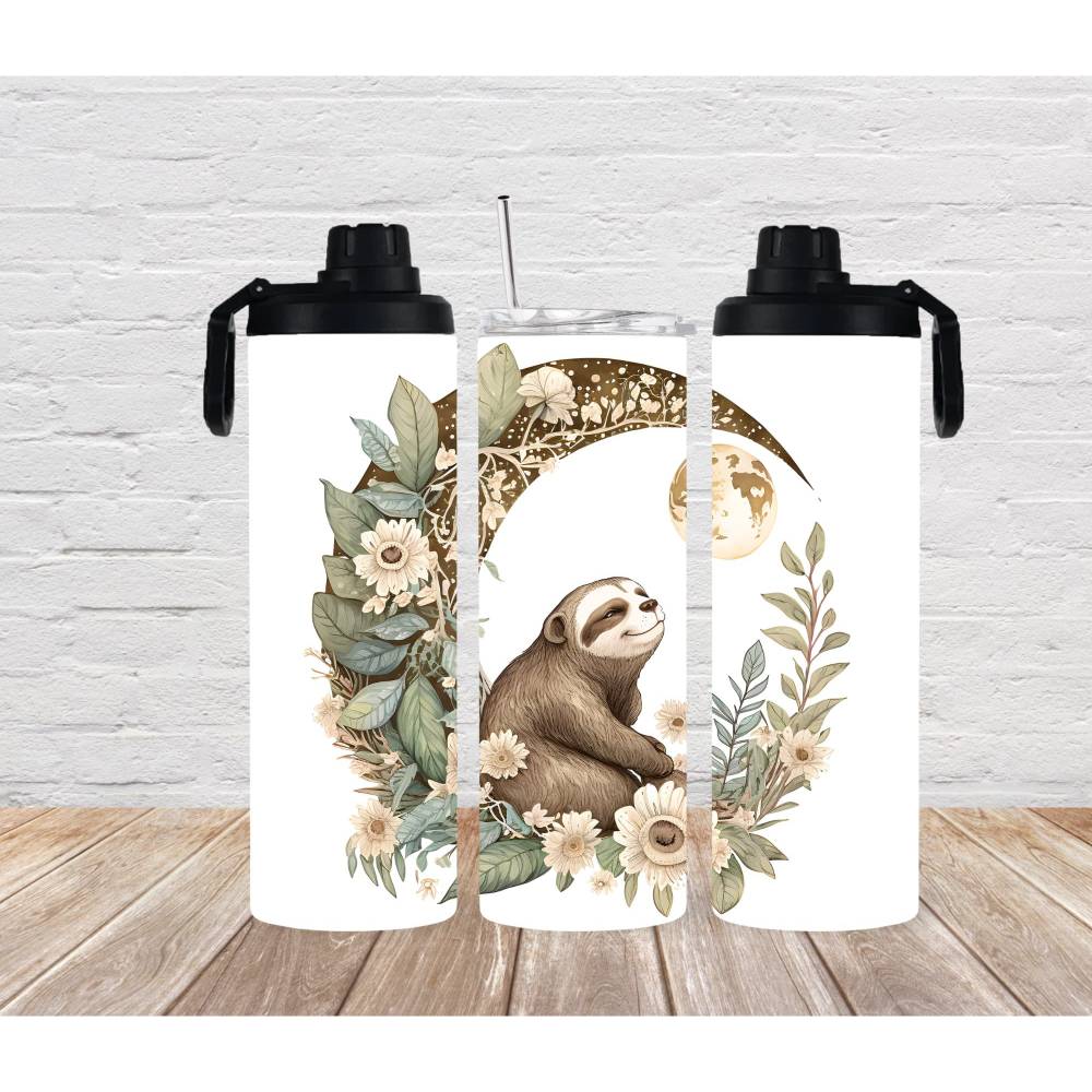 Thermobecher 590ml 2 Deckel "Faultier braun"