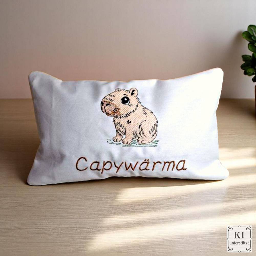 Stickdatei Set Cabbibara – Scribble Capybara inkl. ITH MugRug ab 10x10 cm