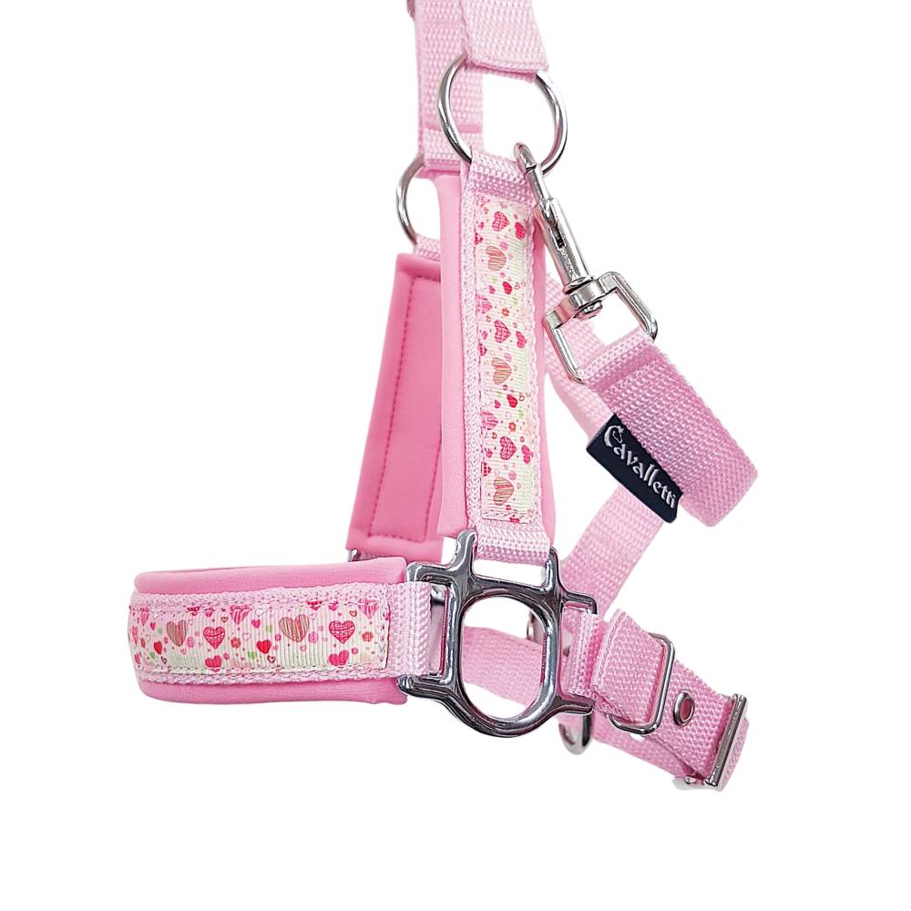 Halfter Shetty Herzi rosa und pink Pferdehalfter Größe Shetty rosa pink ...