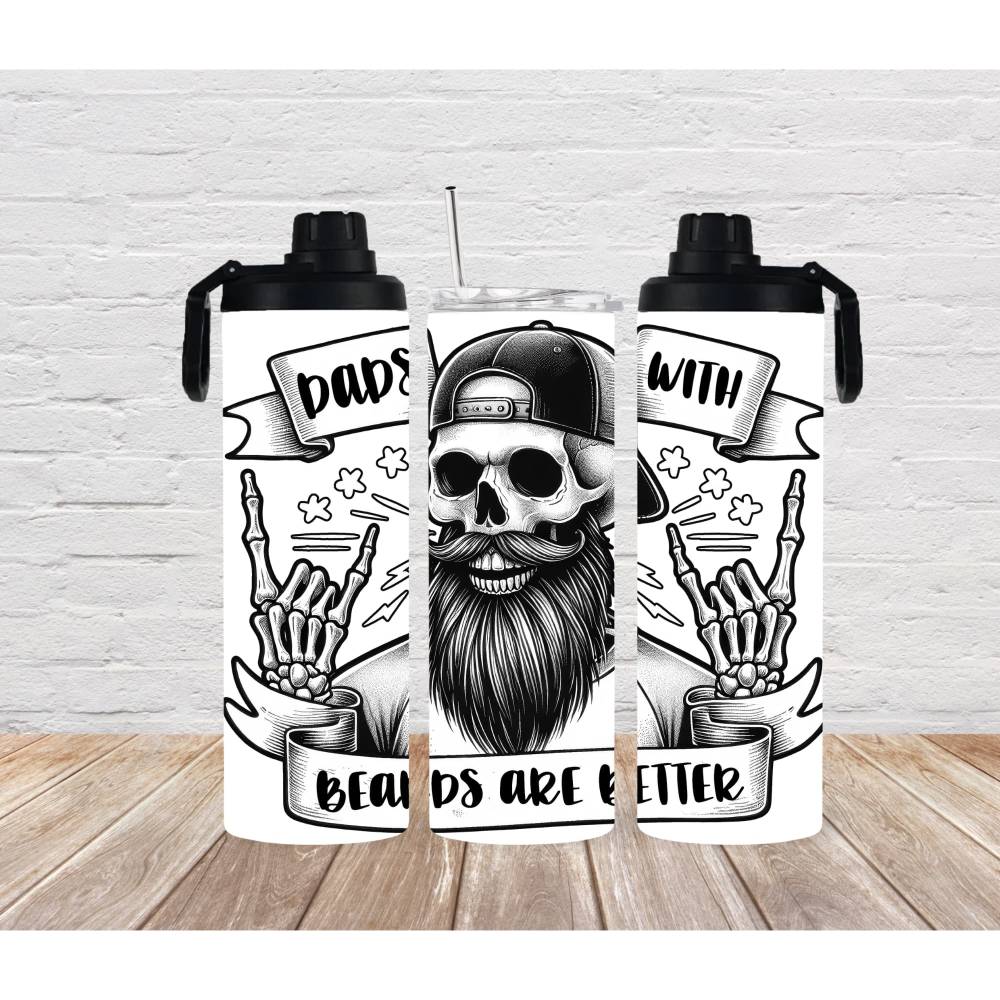 Thermobecher 590ml 2 Deckel "Beards"