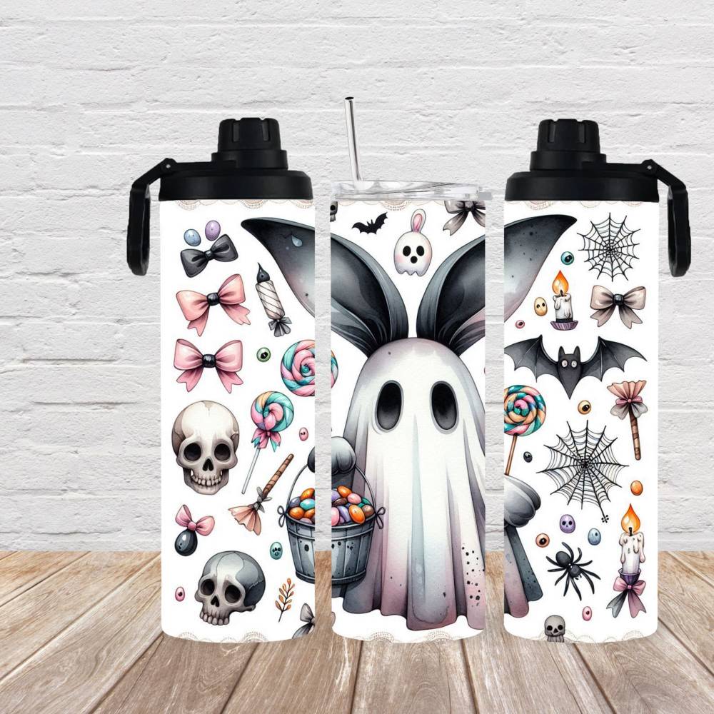 Thermobecher 590ml 2 Deckel "Gespenst"