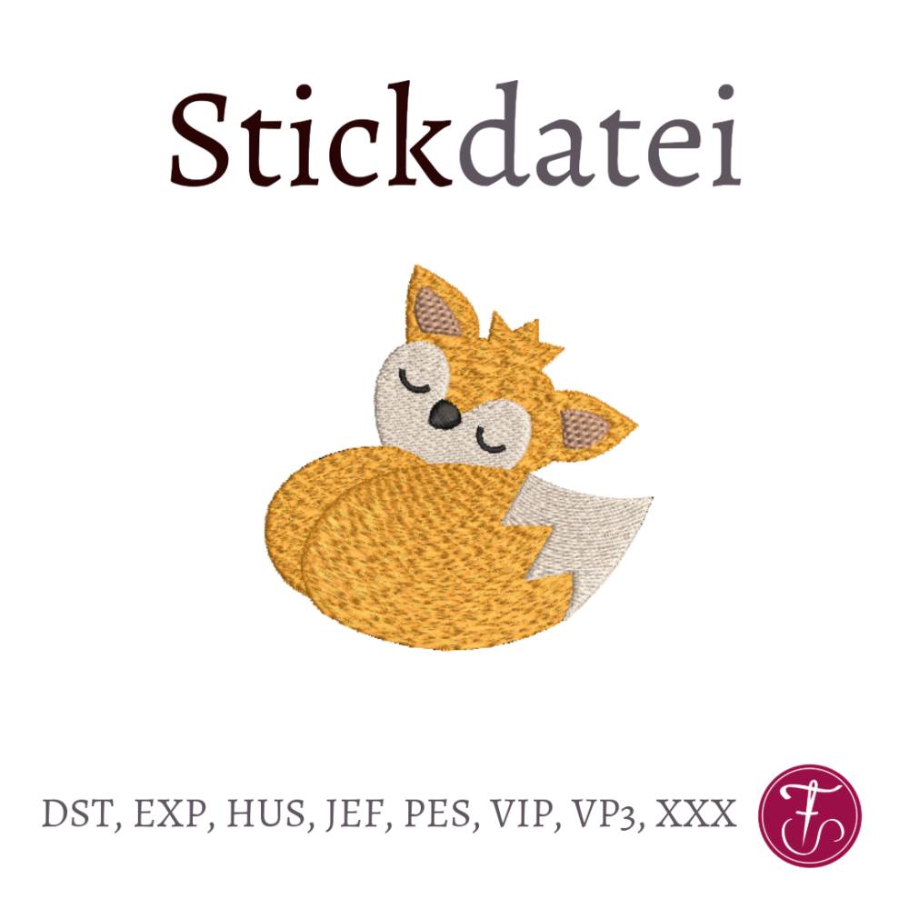 Stickdatei Fuchs schlafend