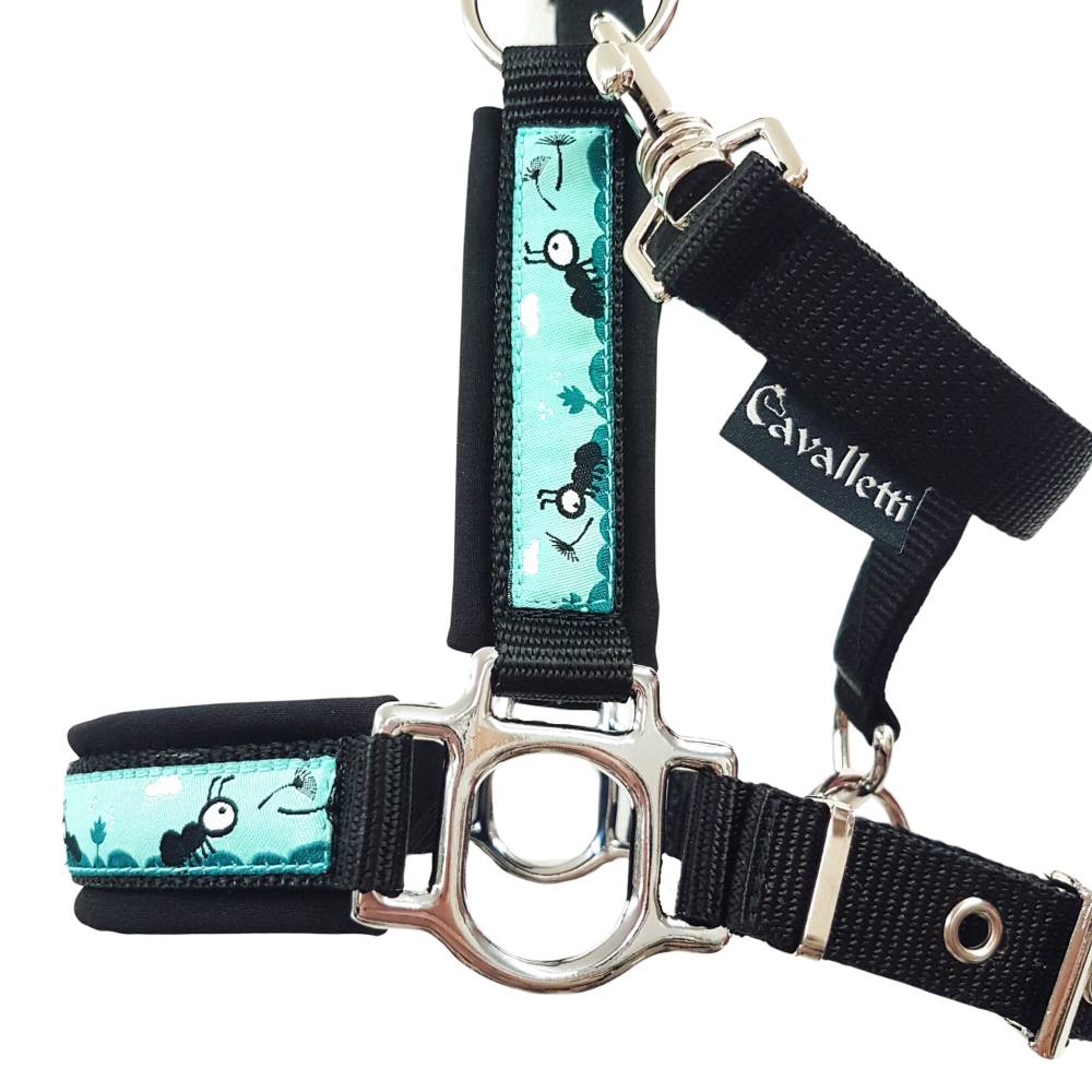 Halfter Shetty XS Charlie schwarz mint Pferdehalfter Halfter Shetty XSy ...