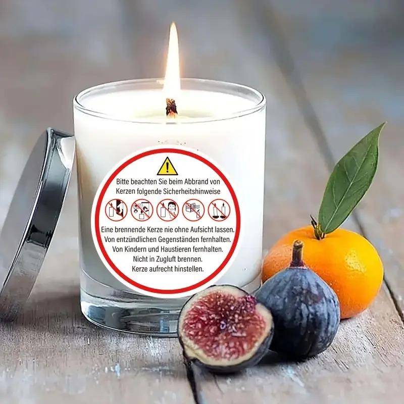 deutschsprachige Sicherheitsaufkleber für DIY Kerzen | Entspricht DIN ...