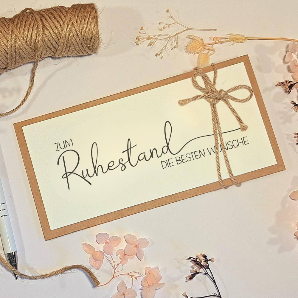 Glückwunschkarte Ruhestand – Minimalistische Karte zum Abschied & Rente ...