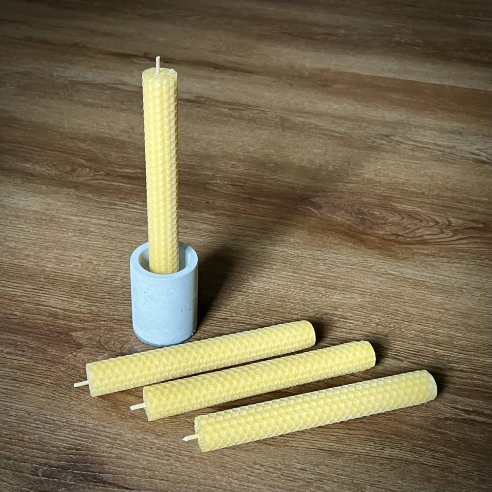 Bienenwachskerzen selbst aus Wabenplatten herstellen. DIY-Set für 4 ...