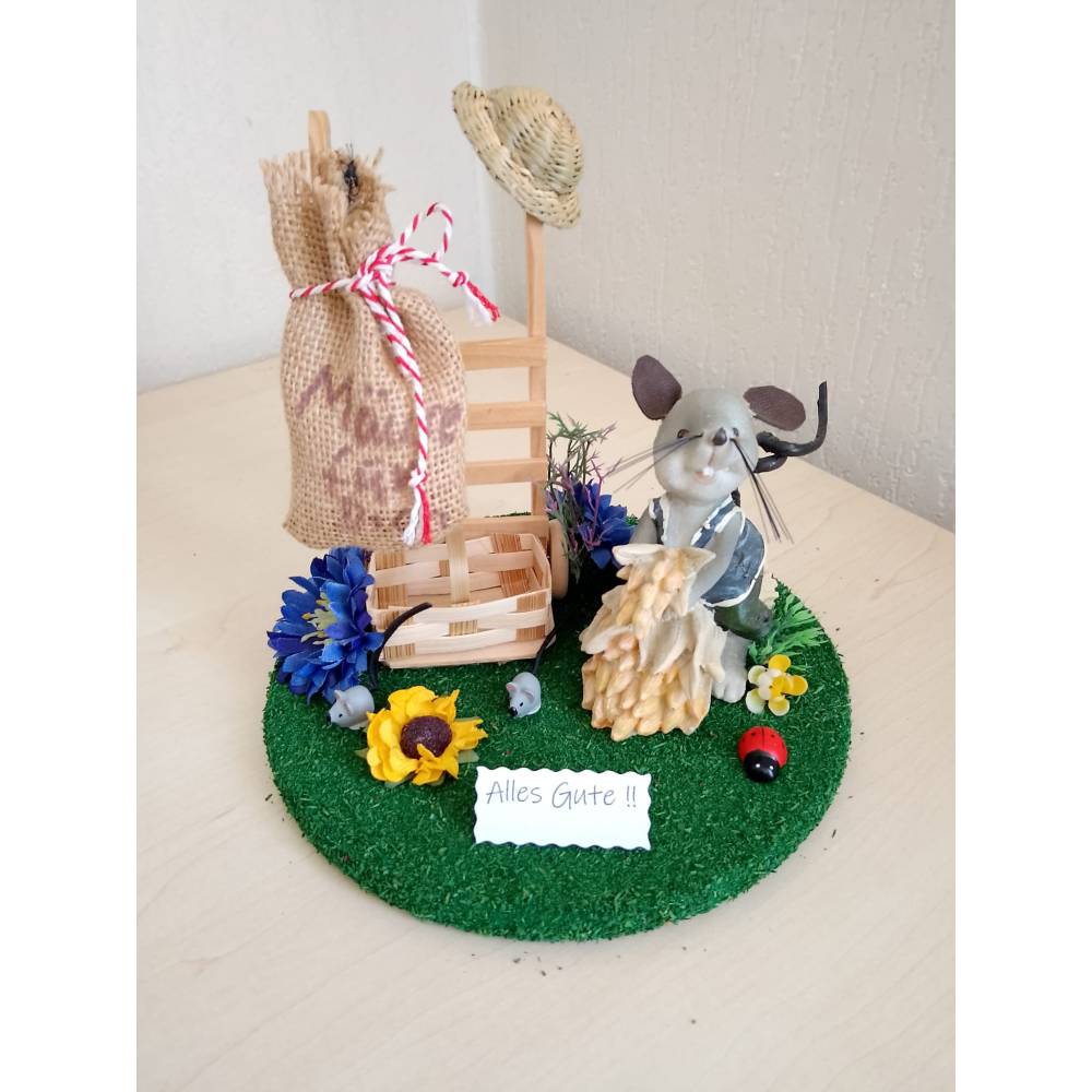 Geldgeschenk Maus mit Sackkarre & Geldsack – Originelle Deko für ...