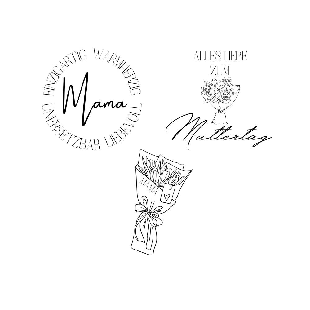 Muttertag Bundle PNG SVG Datei - Download Plotterdatei - Plotter File ...