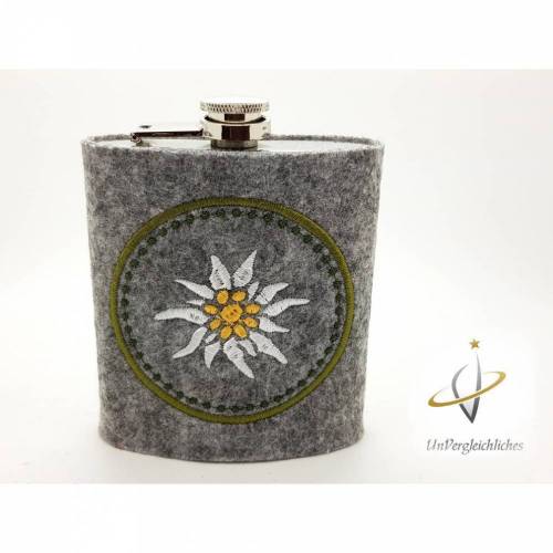 Edelstahl Flachmann bestickt 200 ml Steakhouse Barbequer