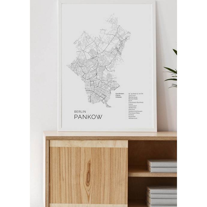 BERLIN PANKOW Poster Map | Kunstdruck | hochwertiger Print | Pankow ...