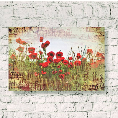 KAROTTENBLÜTEN Wanddeko Blumenbild Landhausstil