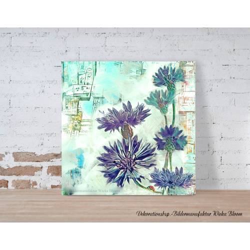 KAROTTENBLÜTEN Wanddeko Blumenbild Landhausstil Kunstdruck